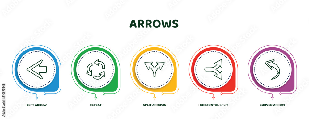 editable thin line icons with infographic template. infographic for ...