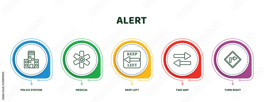 editable thin line icons with infographic template. infographic for ...