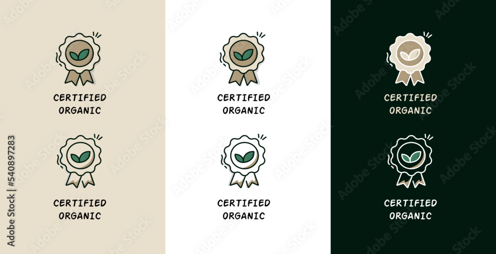 Certified Organic Product vector badge icon. vector de Stock | Adobe Stock