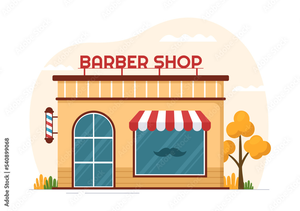 Barber Shop for Male or Female Clients Haircut with Mirrors, Desk and ...