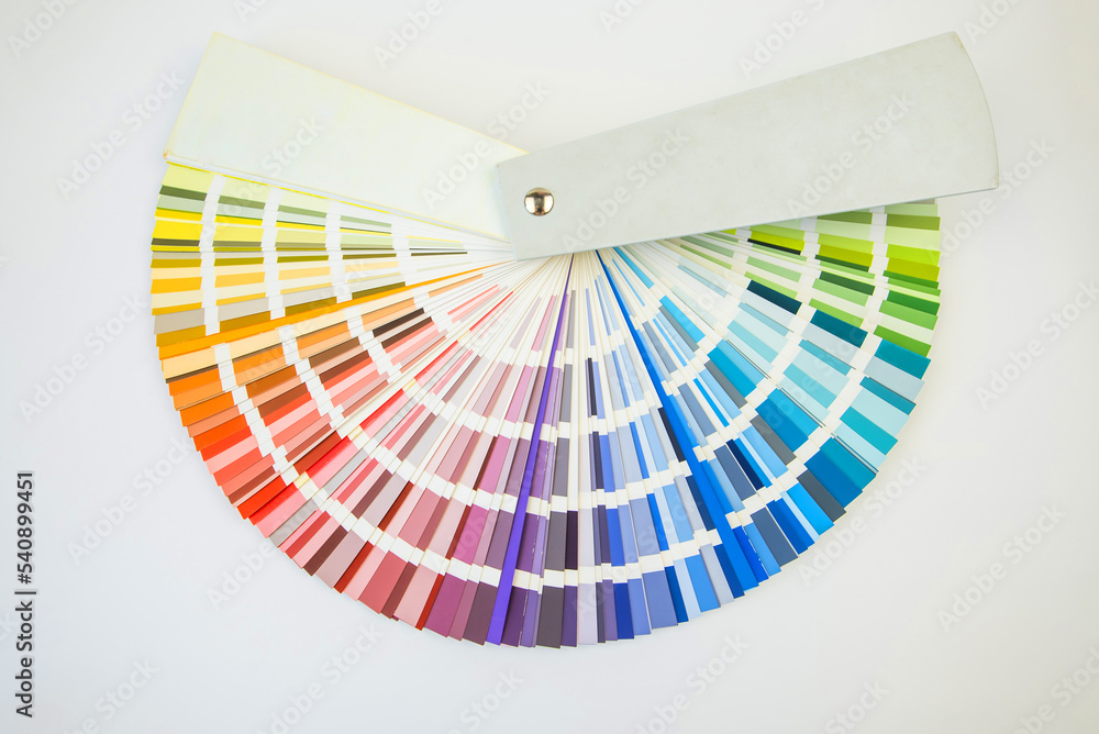 Color guide close up. Assortment of colors for design. Colors palette ...