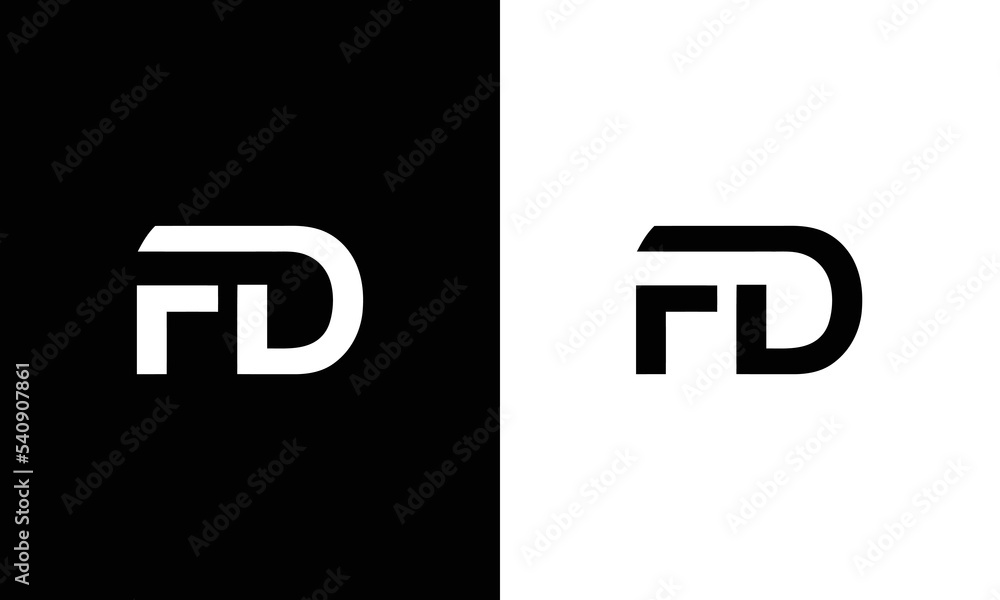 Initial FD, FD modern Logo icon design. Vector graphic design template ...