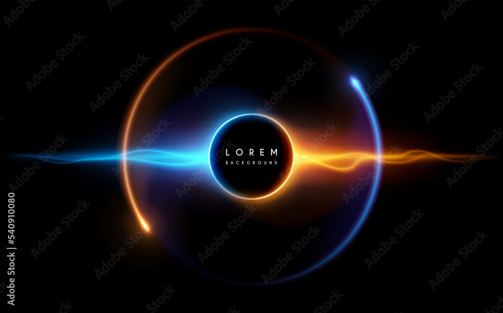 Abstract blue and yellow light effect background Stock Vector | Adobe Stock