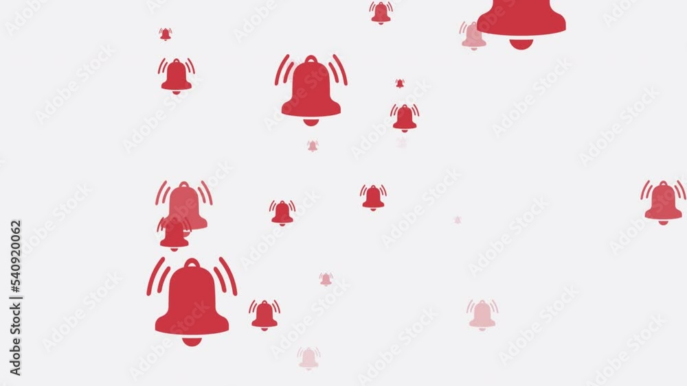 Notification Bell Icon in motion pattern animation. Bell for message ...