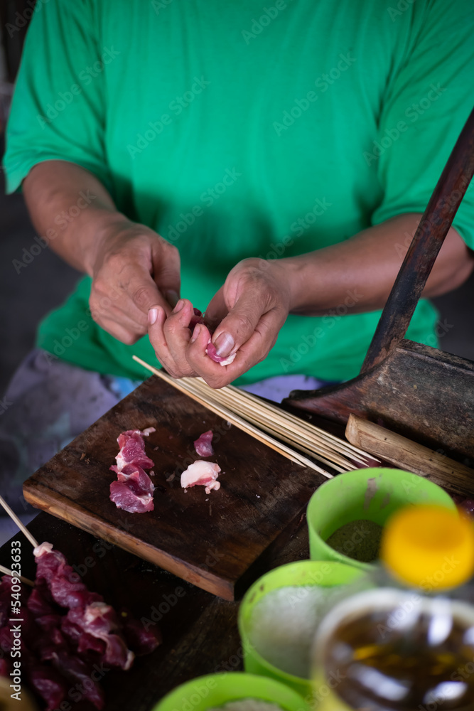 Yogyakarta, Indonesia - September 05 22: Preparing and seasoning of ...