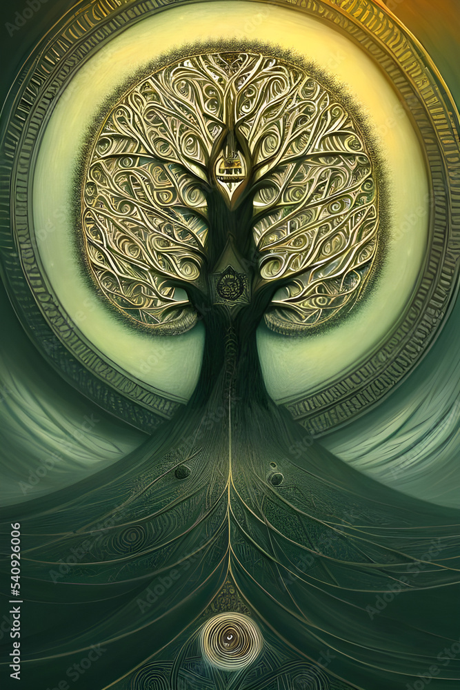 Stock-illustrationen tree of life / spiritual tree - world tree ...