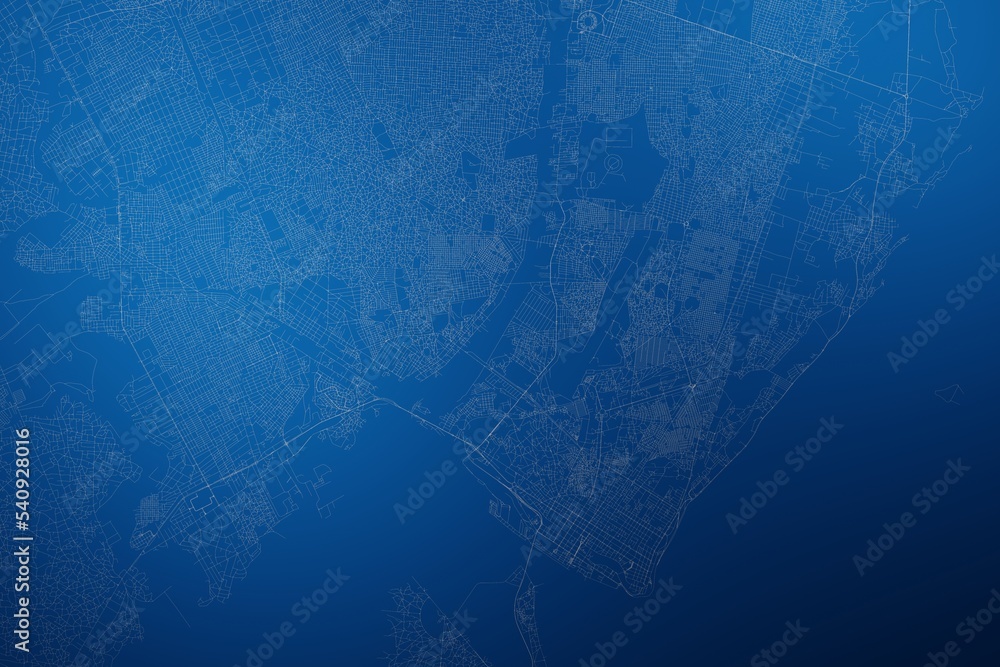 Stylized map of the streets of Maputo (Mozambique) made with white ...