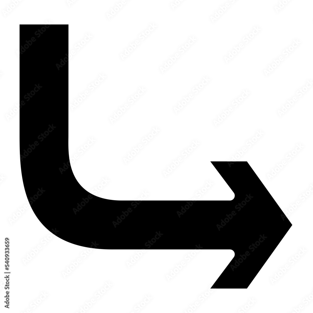 turn right arrow Stock Vector | Adobe Stock