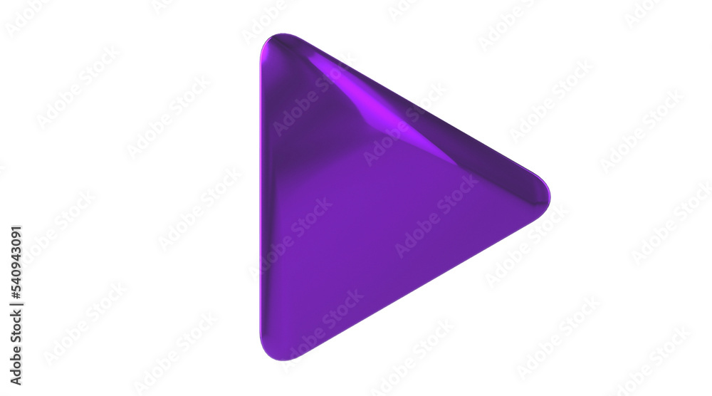 3d triangle sign - Play button PNG with Transparent Background Stock ...