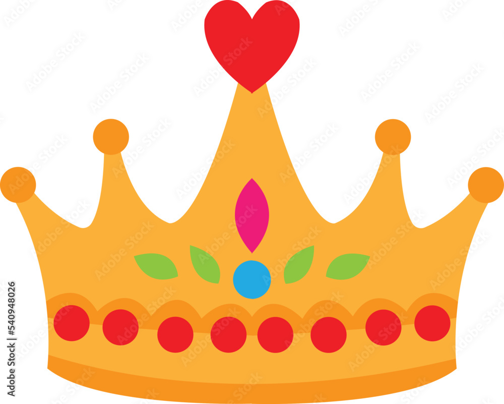 Crown vector illustration. crown icon or clip art. Stock Vector | Adobe ...