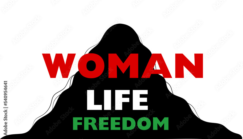 Freedom for women in Iran. Protest concept. Union, struggle, feminist ...