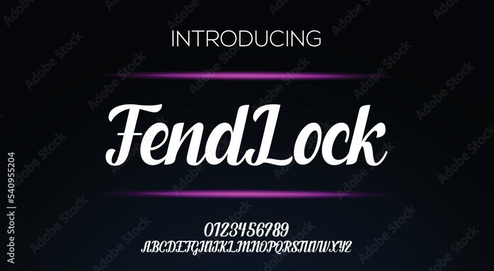 FEND LOCK Signature Font Calligraphy Logotype Script Brush Font Type ...