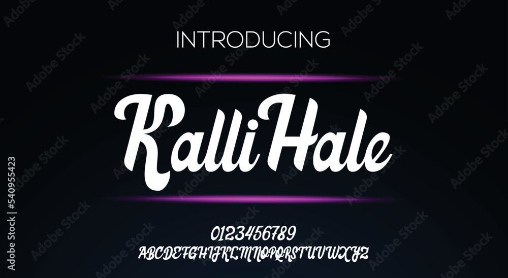 KALLI HALE Signature Font Calligraphy Logotype Script Brush Font Type ...