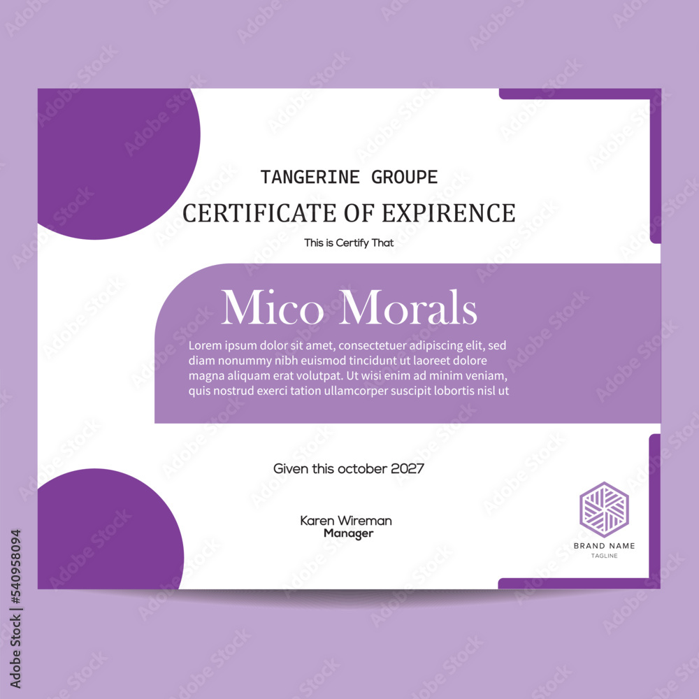 Vetor de Minimal and Modern experience letter template, Artistic ...