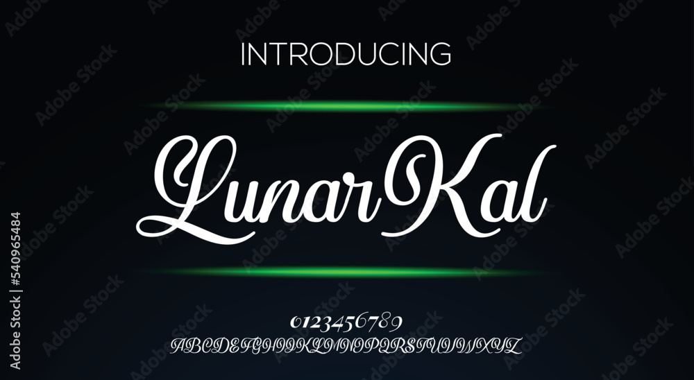 LUNAR KAL Signature Font Calligraphy Logotype Script Brush Font Type ...