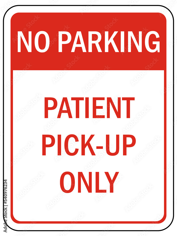 drop off and pick up area sign ilustración de Stock | Adobe Stock