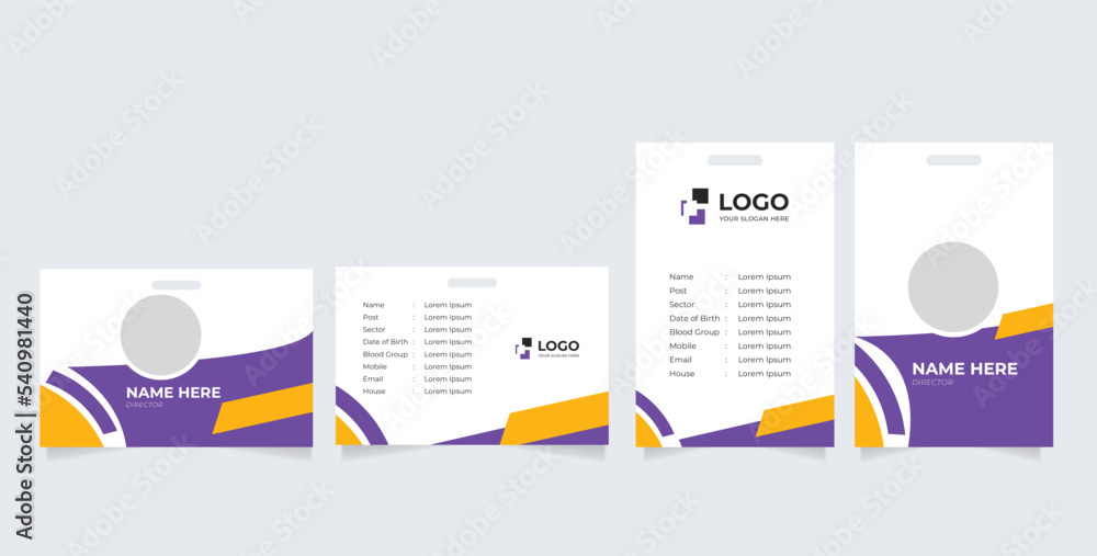 Abstract Smooth Wavy Id Card Design with Blurry Mesh Background Element ...