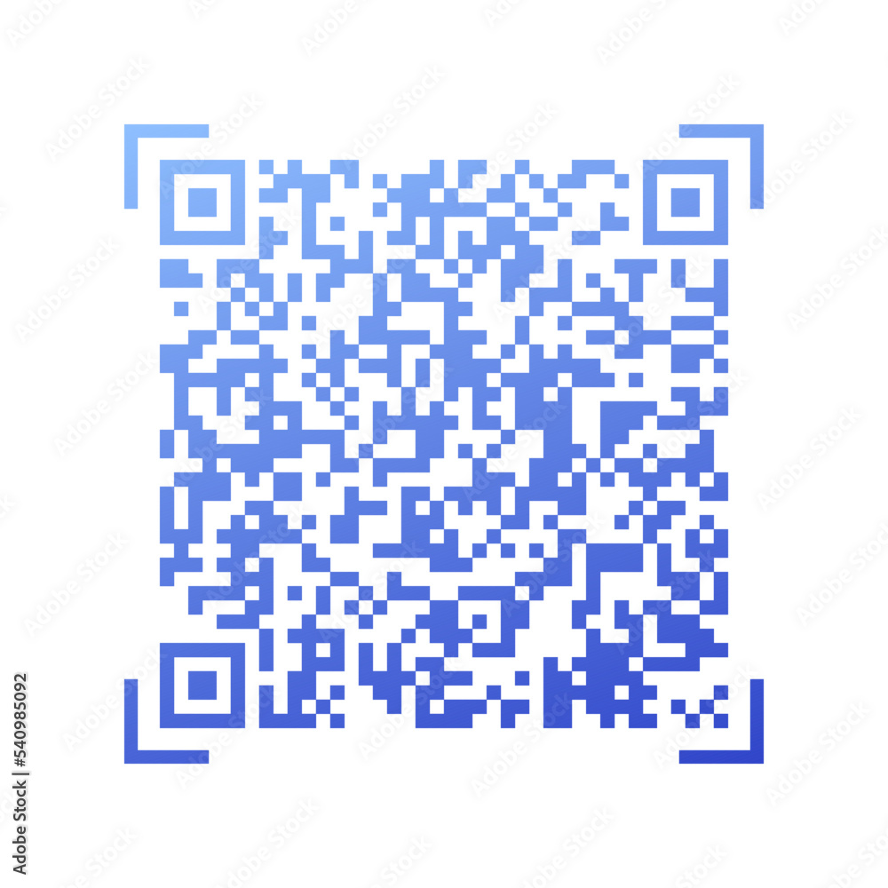 Vector gradient QR code Stock Vector | Adobe Stock