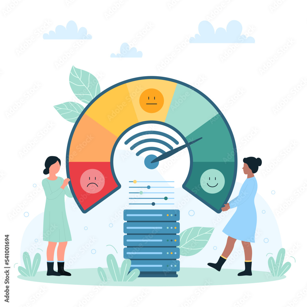 High speed broadband internet, network optimization vector illustration ...