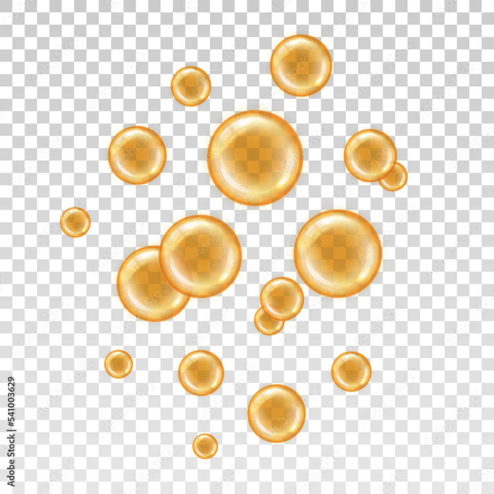 Yellow orb isolated on transparent background. Glass circle shape ...