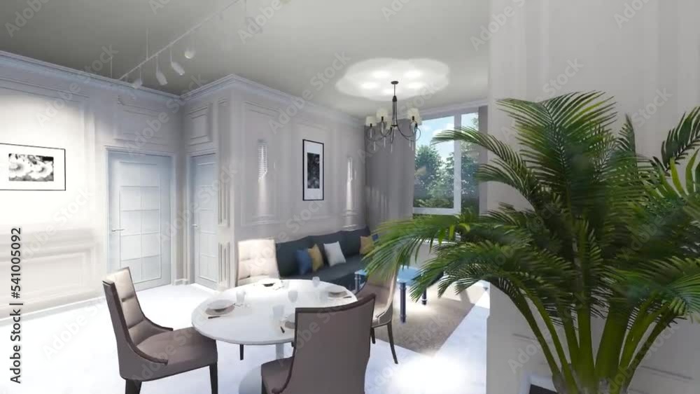 Vidéo Stock Luxurious interior design motion graphics. Modern interior ...