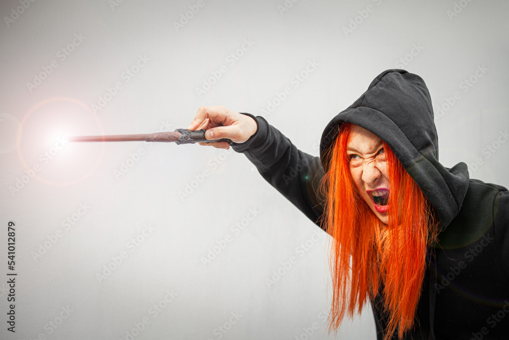 Halloween witchcraft background. The witch is casting a spell. witch ...