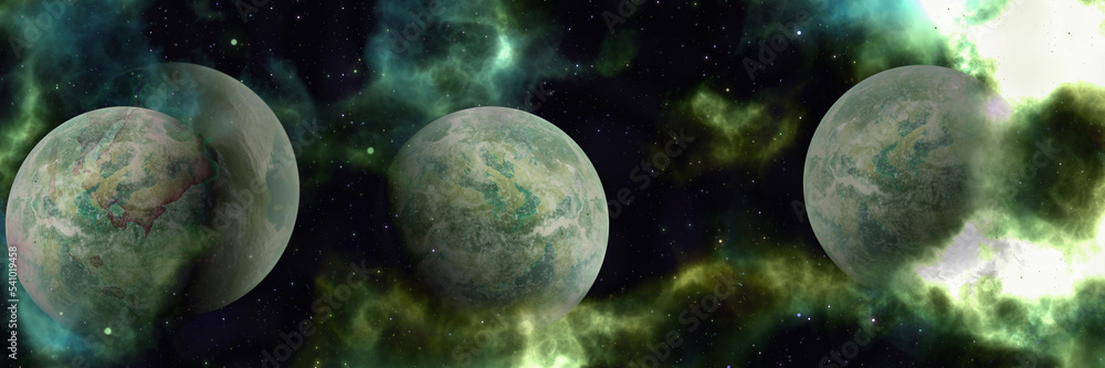 Two Planets Side By Side