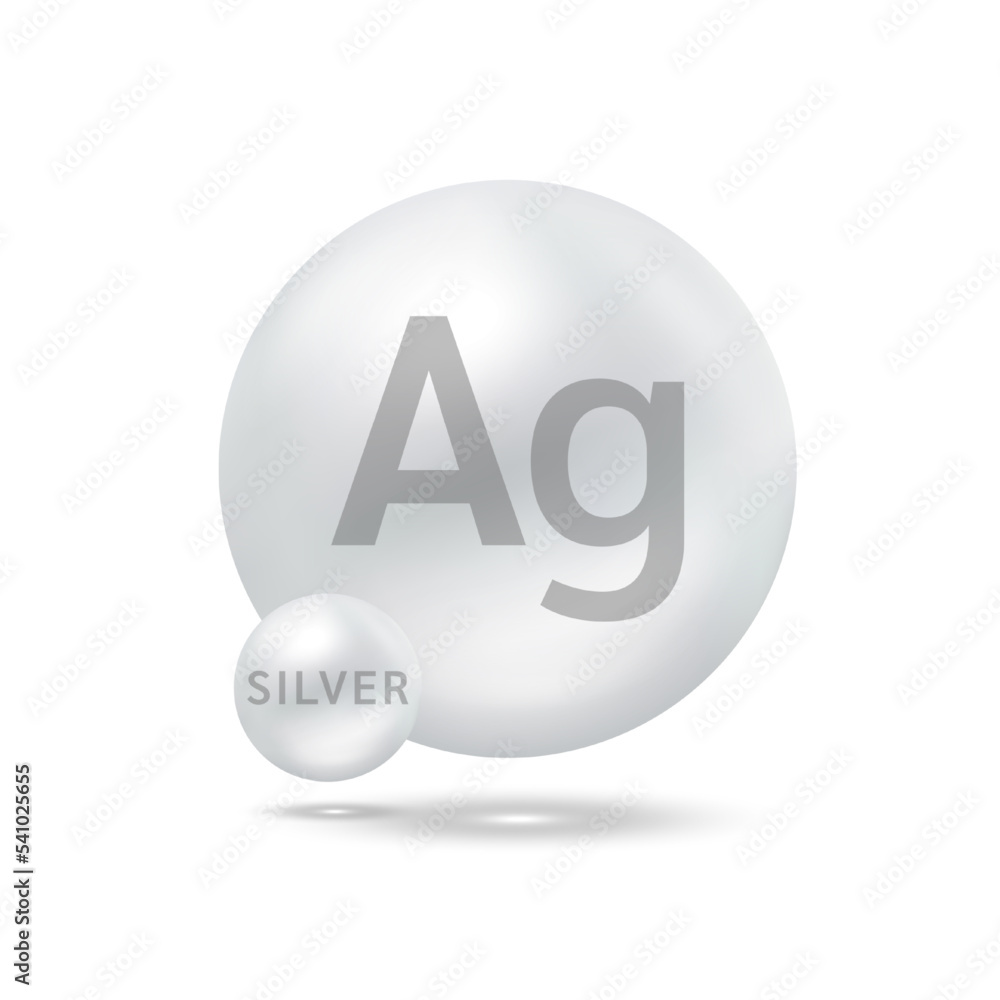 Silver molecule models silver. Ecology and biochemistry concept ...