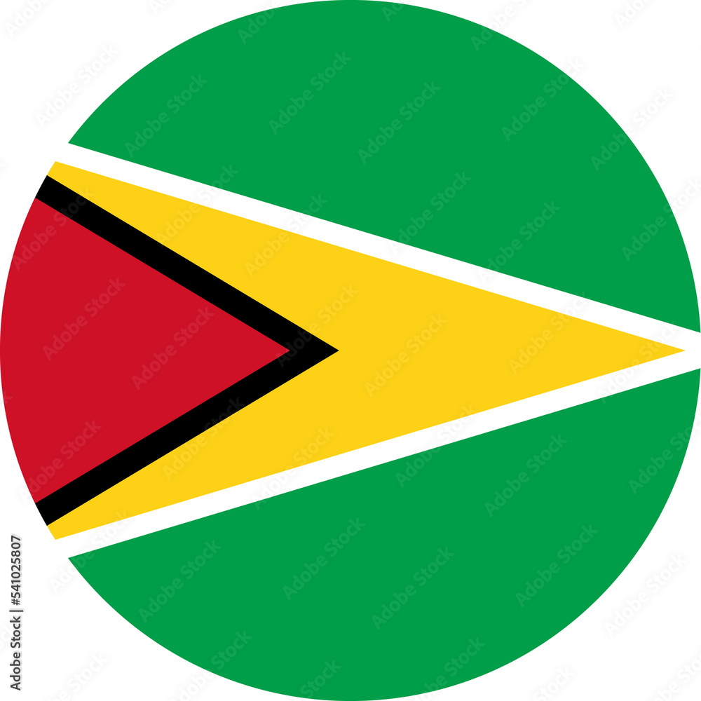 Guyana Round Flag. Guyanese Circle Circular Country Nation National ...