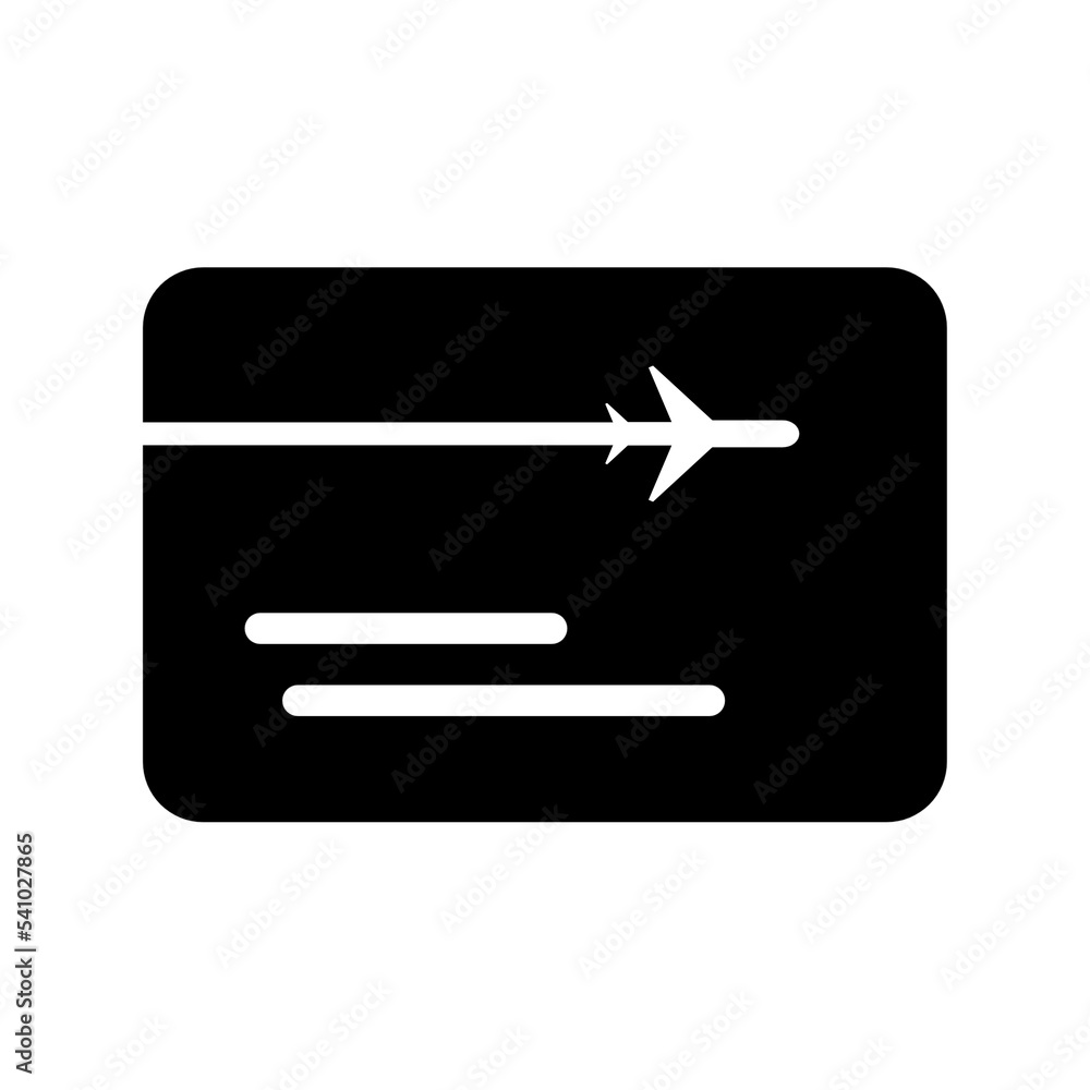 Air Ticket illustration isolated on background. Book an air ticket ...