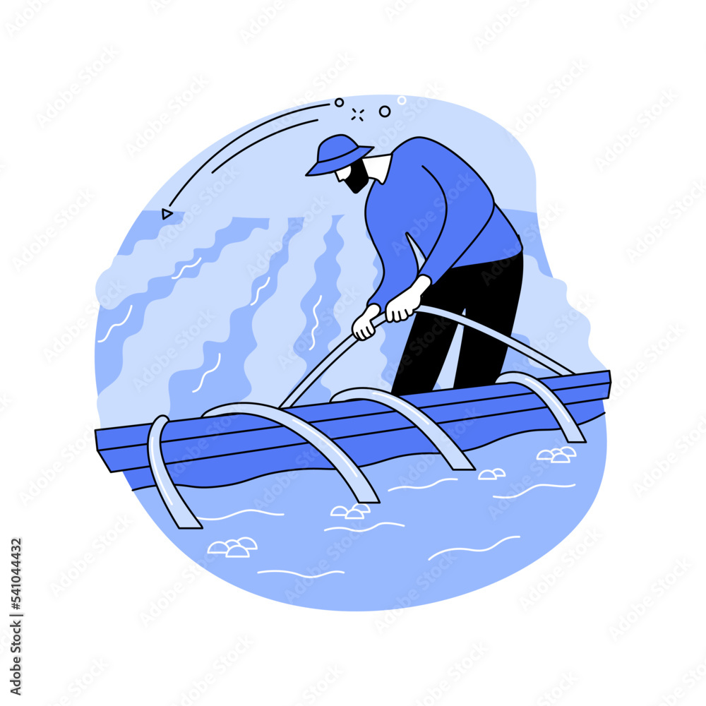 Surface irrigation systems isolated cartoon vector illustrations. Stock ...