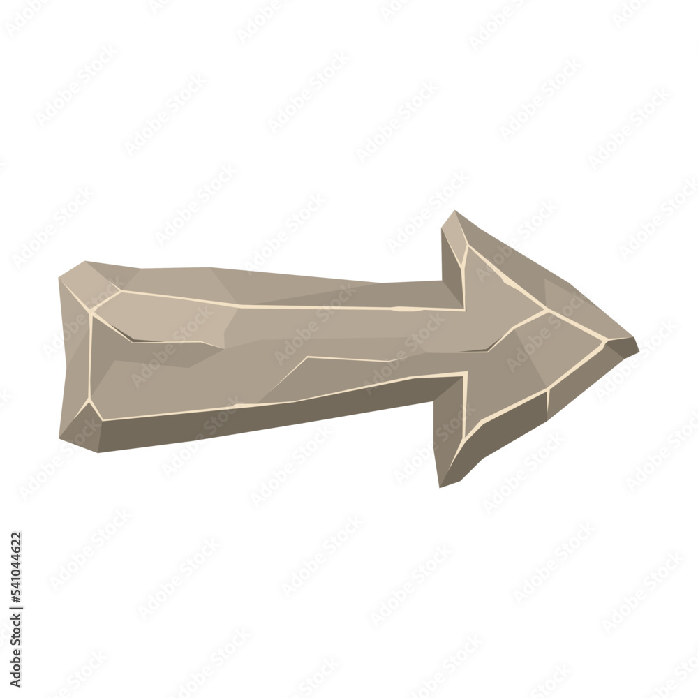 Arrow element of stone vector illustration. Rubble in form of arrow ...
