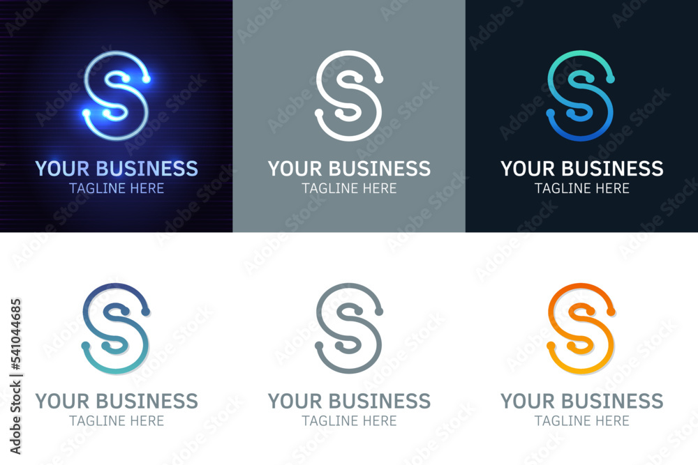 Letter S minimal logo icon design. Vector template graphic elements ...