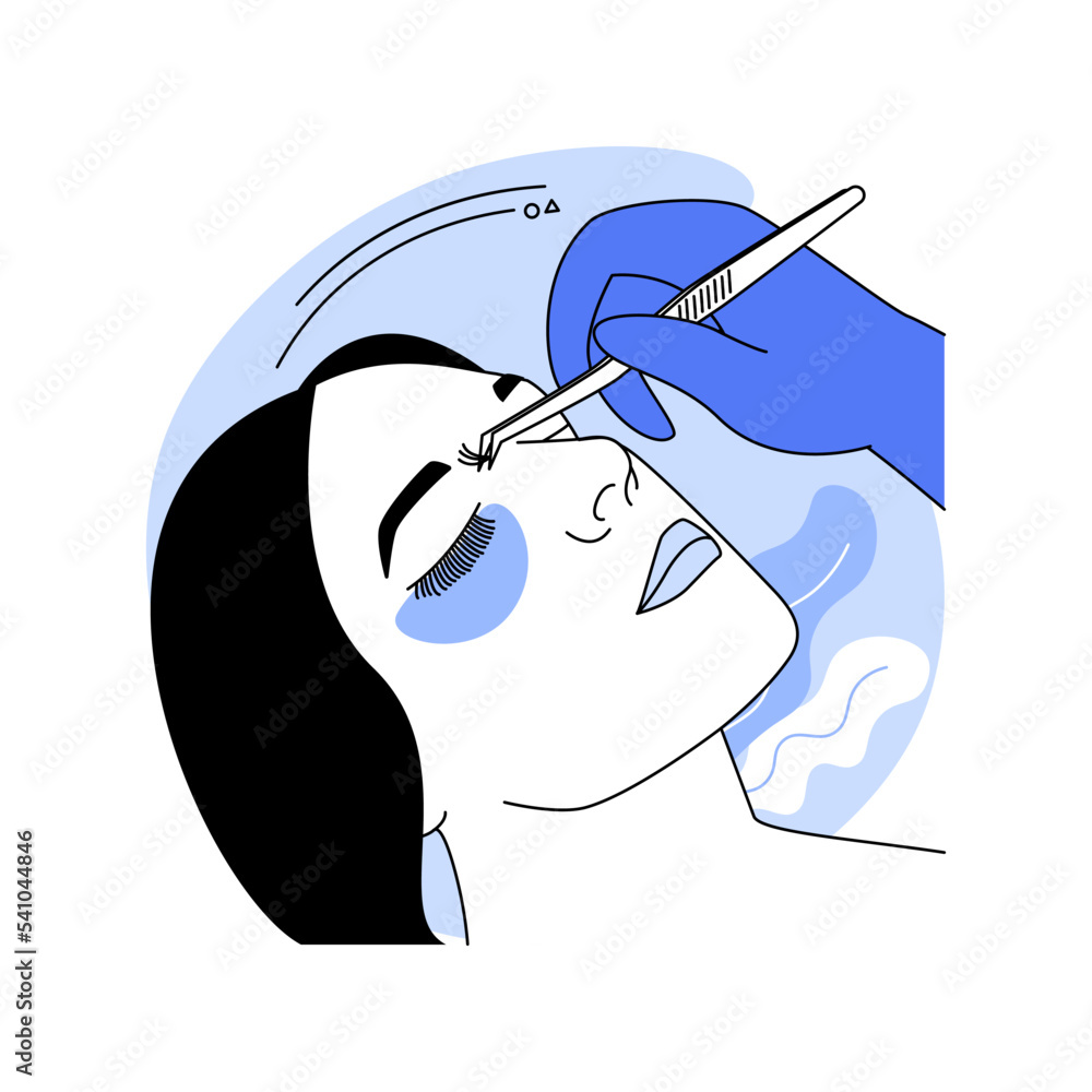 Eyelash extension isolated cartoon vector illustrations. Stock Vector ...