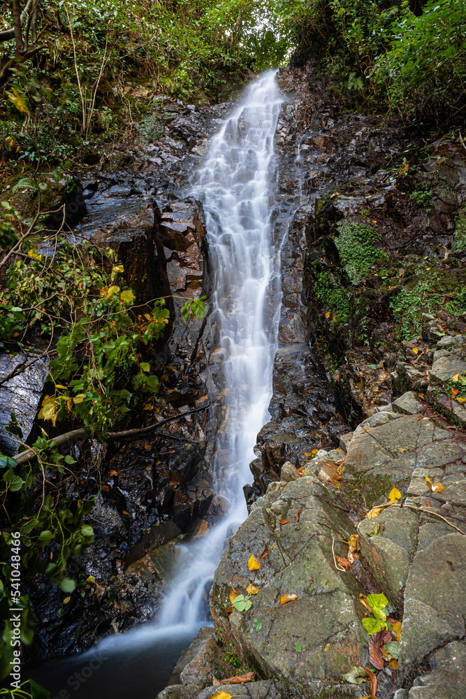 A waterfall in Tsikhisdziri, Georgia. Autumn time. Stock Photo | Adobe ...