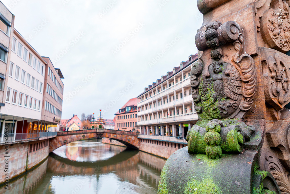 Museums Bridge is a medieval bridge over Pegnitz River in Nuremberg ...
