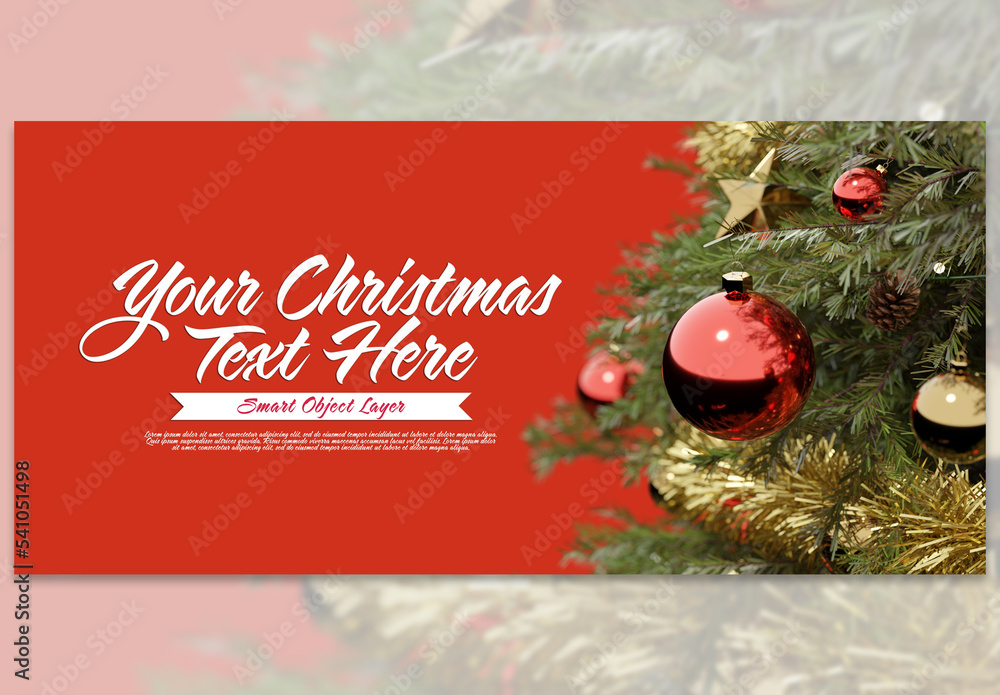 Mock Up of a Christmas Scene Stock Template | Adobe Stock