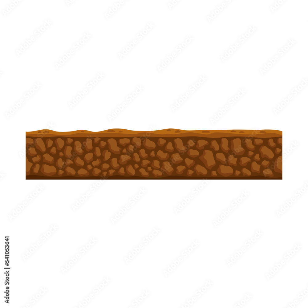 Seamless soil layer vector illustration. Ground, earth or dirt with ...