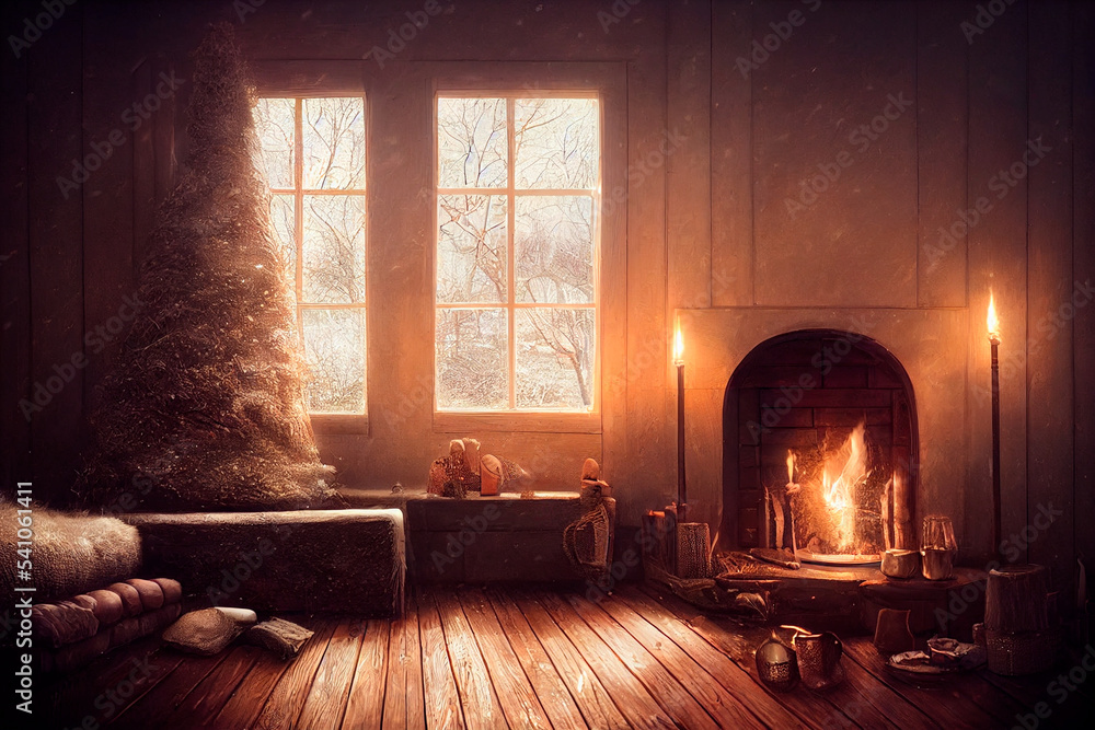 How To Draw A Fireplace