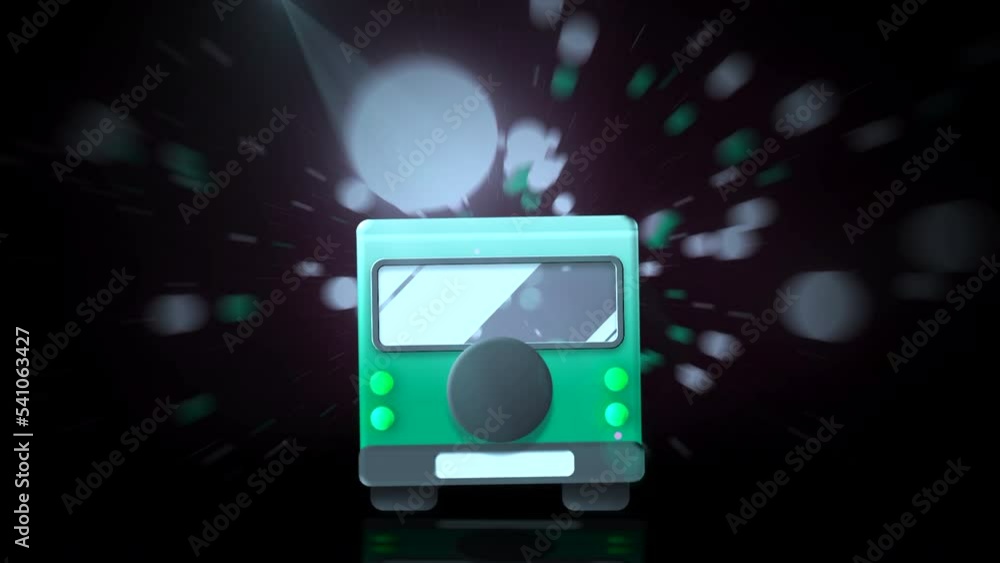 Cartoon 3d bus rides. Motion. Children's animation of moving bus in ...