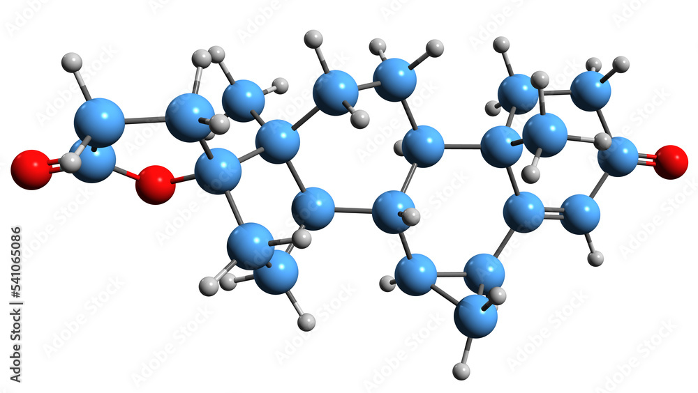 3D image of Prorenone skeletal formula - molecular chemical structure ...
