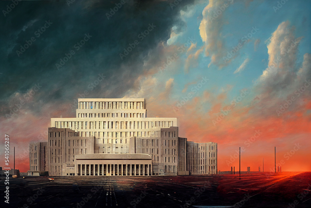 Pentagon building. Architecture of the American military headquarters ...