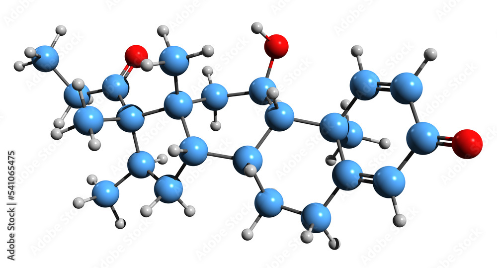 3D image of Rimexolone skeletal formula - molecular chemical structure ...