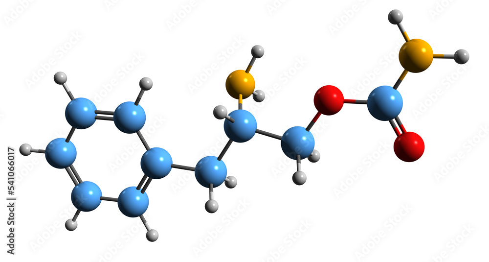 3D image of Solriamfetol skeletal formula - molecular chemical ...