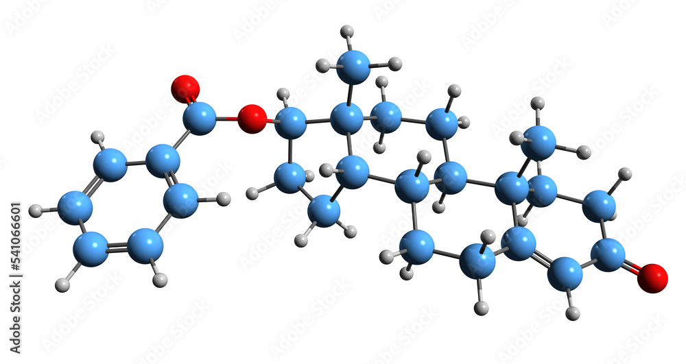 3D image of Testosterone benzoate skeletal formula - molecular chemical ...