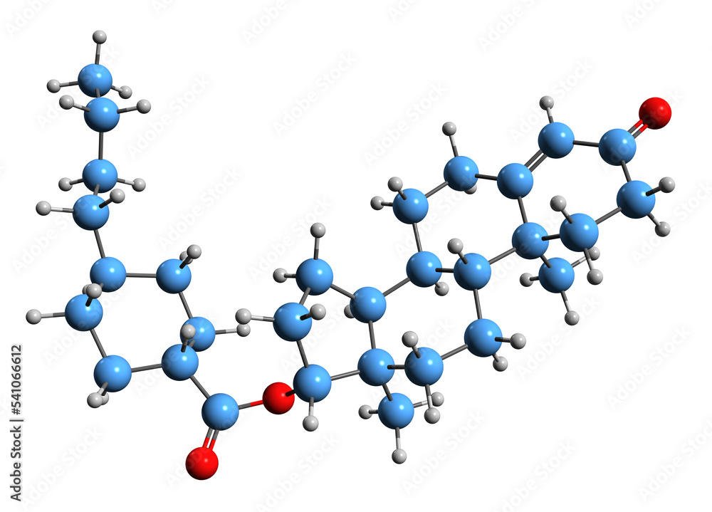 3D image of Testosterone buciclate skeletal formula - molecular ...