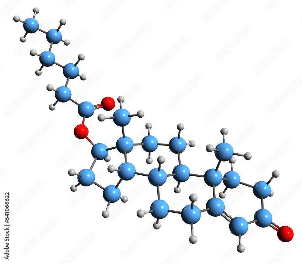 3D image of Testosterone caproate skeletal formula - molecular chemical ...
