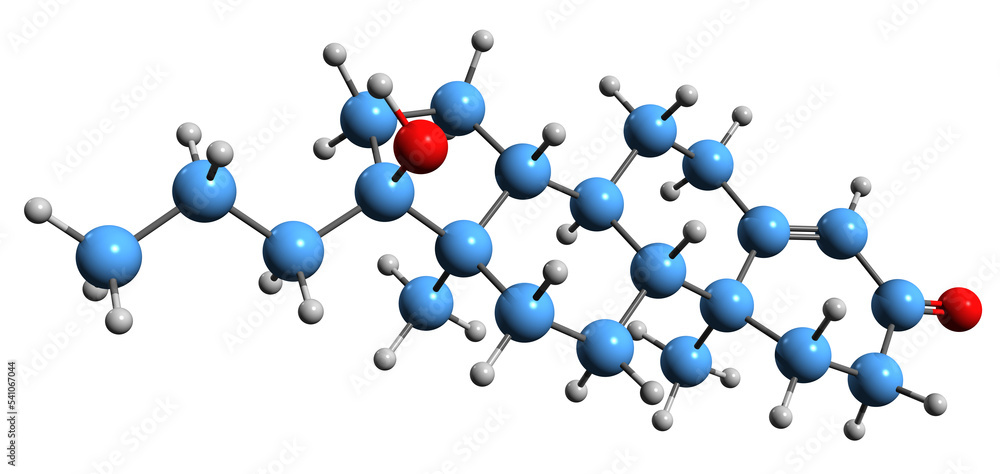 3D image of Topterone skeletal formula - molecular chemical structure ...
