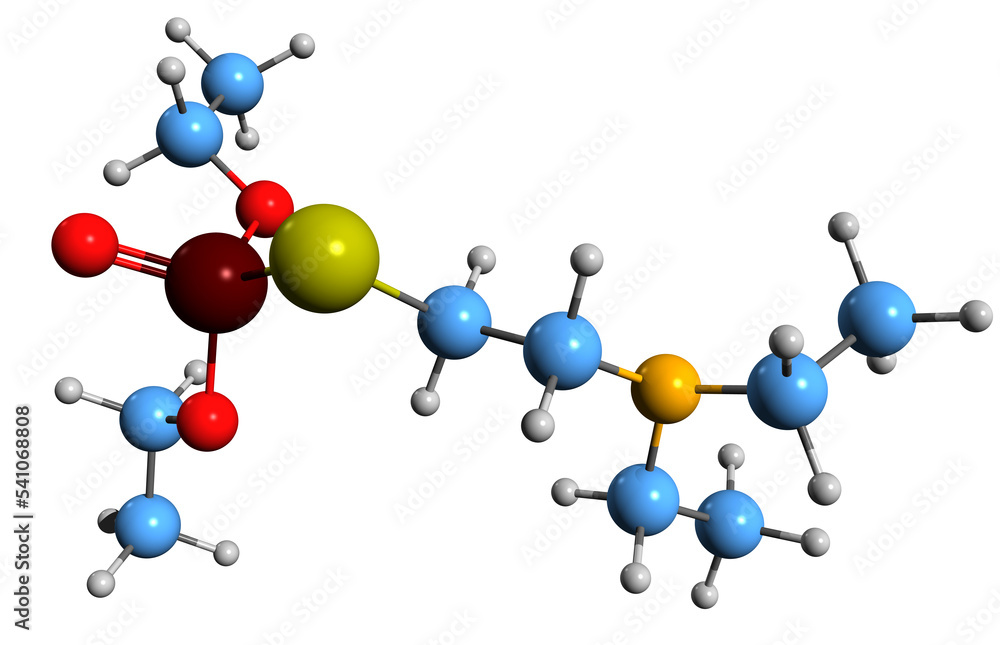 3D image of nerve agent VG skeletal formula - molecular chemical ...