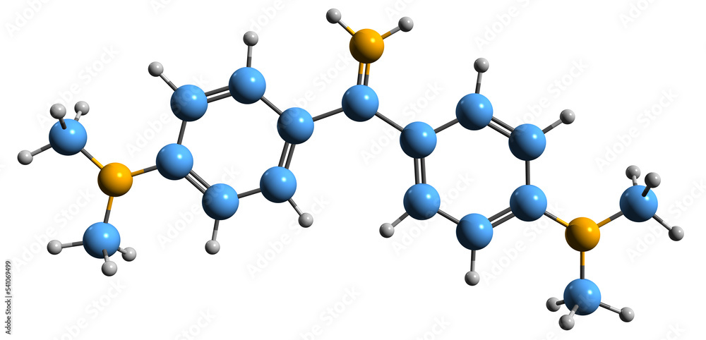 3D image of Auramine O skeletal formula - molecular chemical structure ...